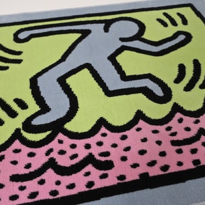 Keith HARING Bath Mat édité Par AXIS Paris 1990s, Estate of Keith Haring, Tapis De Bain Neuf De ...