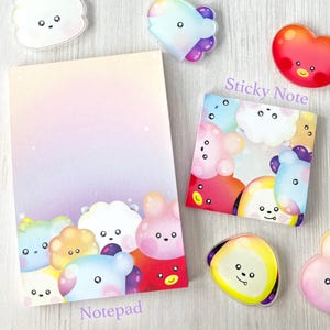 BTS, BT21, sticky notes, notepad, stationery, office, desk, notes ...