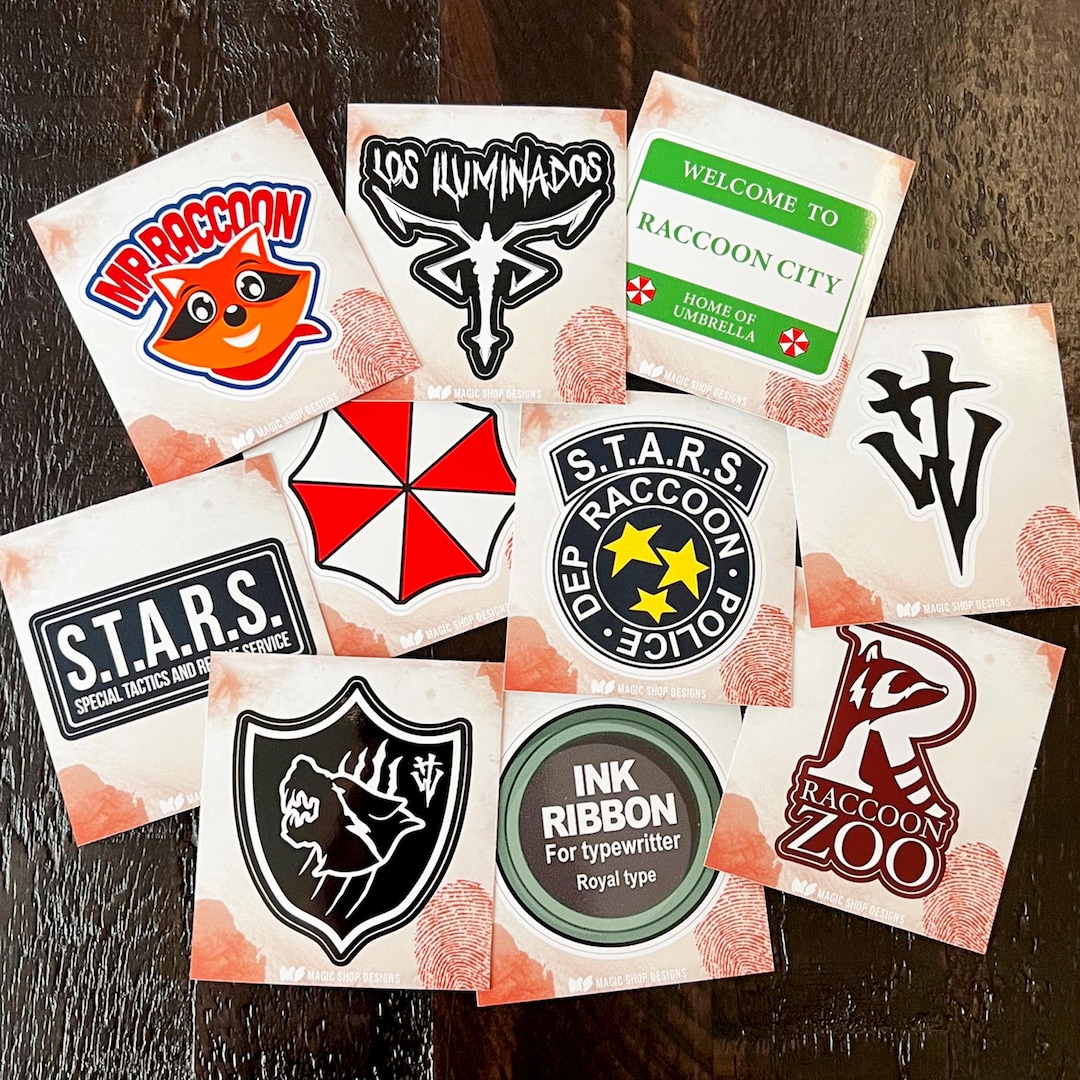 Resident Evil, Vinyl, Stickers, Waterproof, Umbrella, STARS, Jill, Leon ...