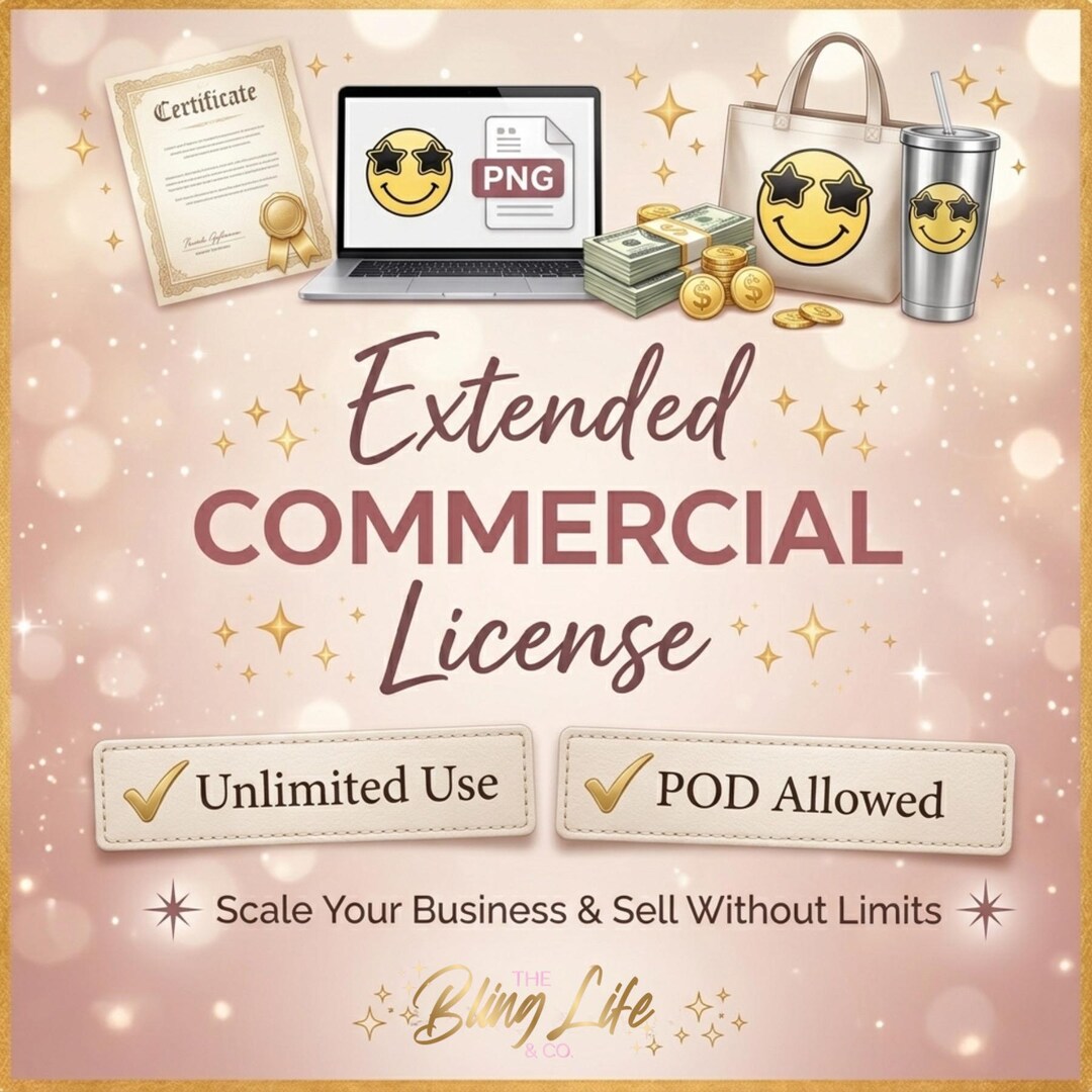 Extended Commercial License for PNG Designs | Unlimited Use License ...