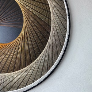 String Art Wall Decor Elegant Lines Spiral Creative Abstraction Green ...