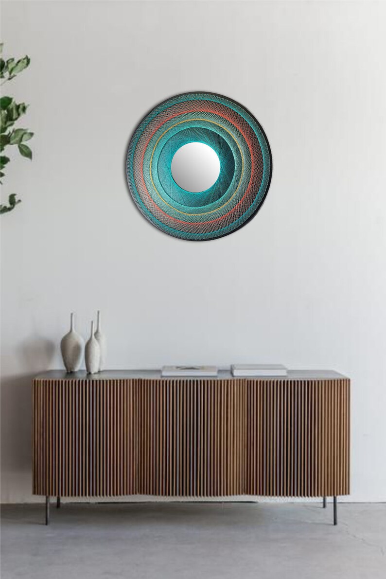String Art Mirror Threads Geometry Unique Frame Abstract Art for Your ...