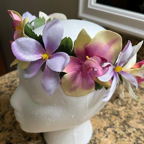 Tropical Hawaiian Luau Dance Bridal Flower Crown | Etsy