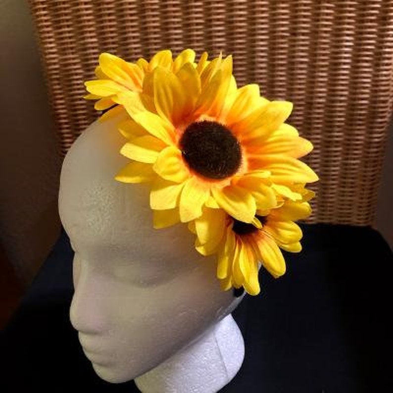 Yellow Sunflowers Wedding Country Rustic Head Band | Etsy