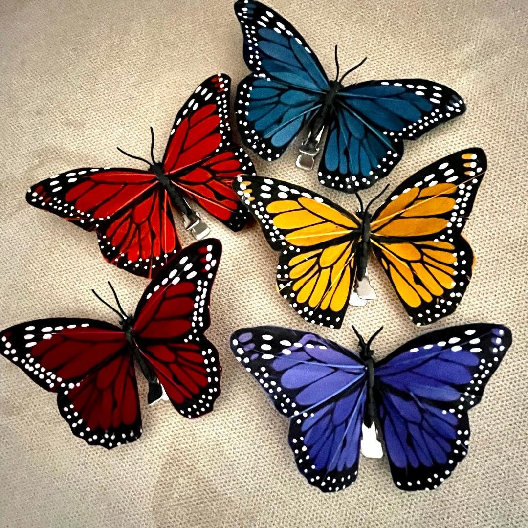 Monarch Large Butterfly Clips Set of Five - Etsy