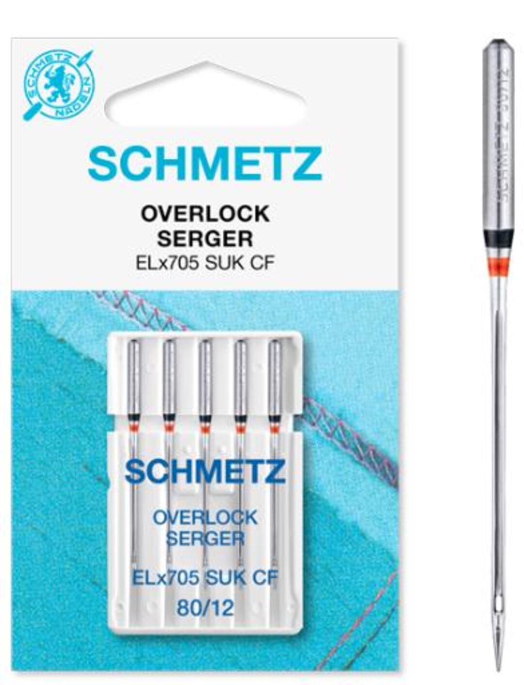 SCHMETZ Overlock Serger Jersey Needles, Elx705 SUK CF (5pc Pack) - Choose Size - Etsy