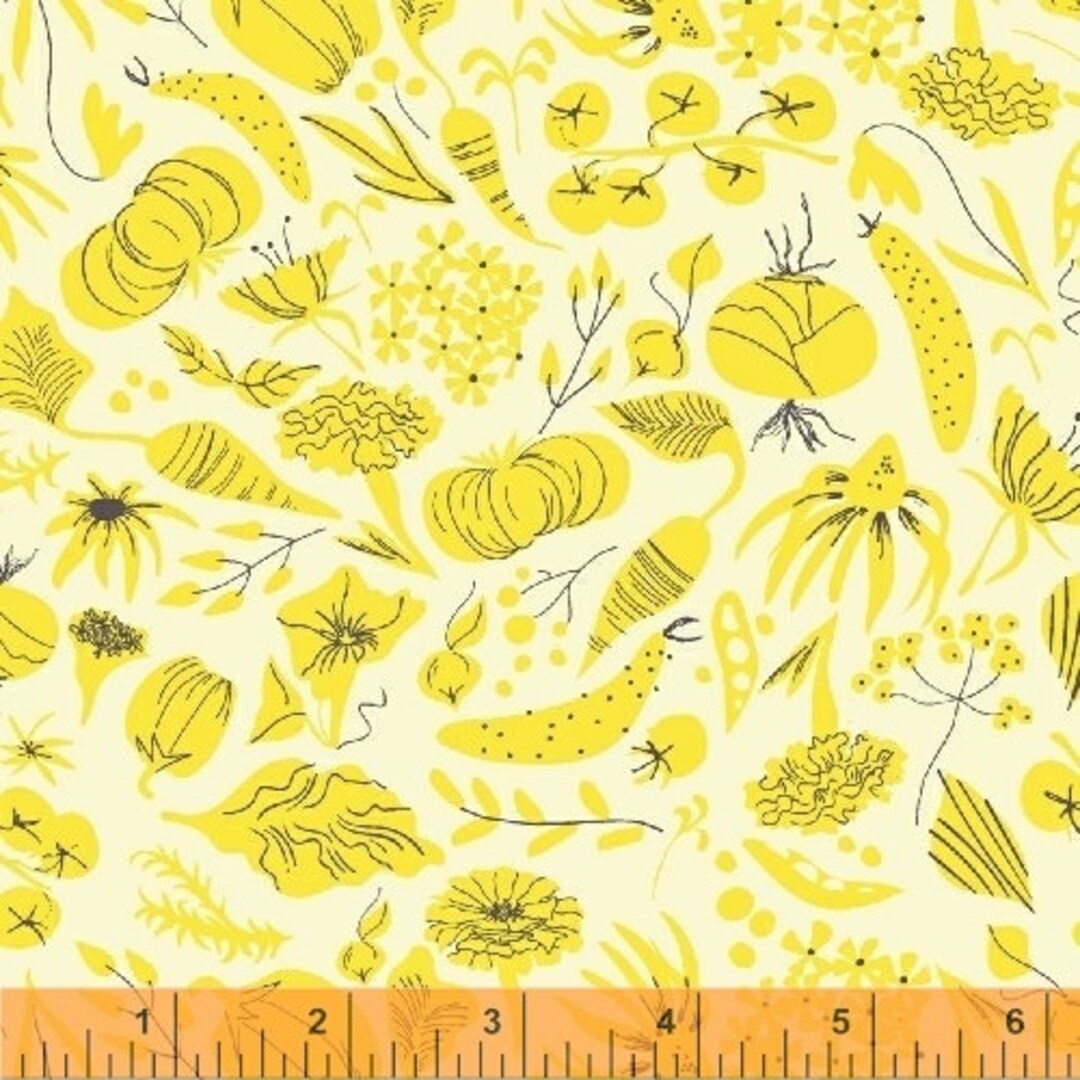 Windham Fabrics, Mazy, Bounty in Daisy by Dylan Mierzwinski, per Half ...