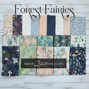 Windham Fabrics, Forest Fairies, Fairy Forest in Midnight by Katherine Quinn, per Half-yard ...