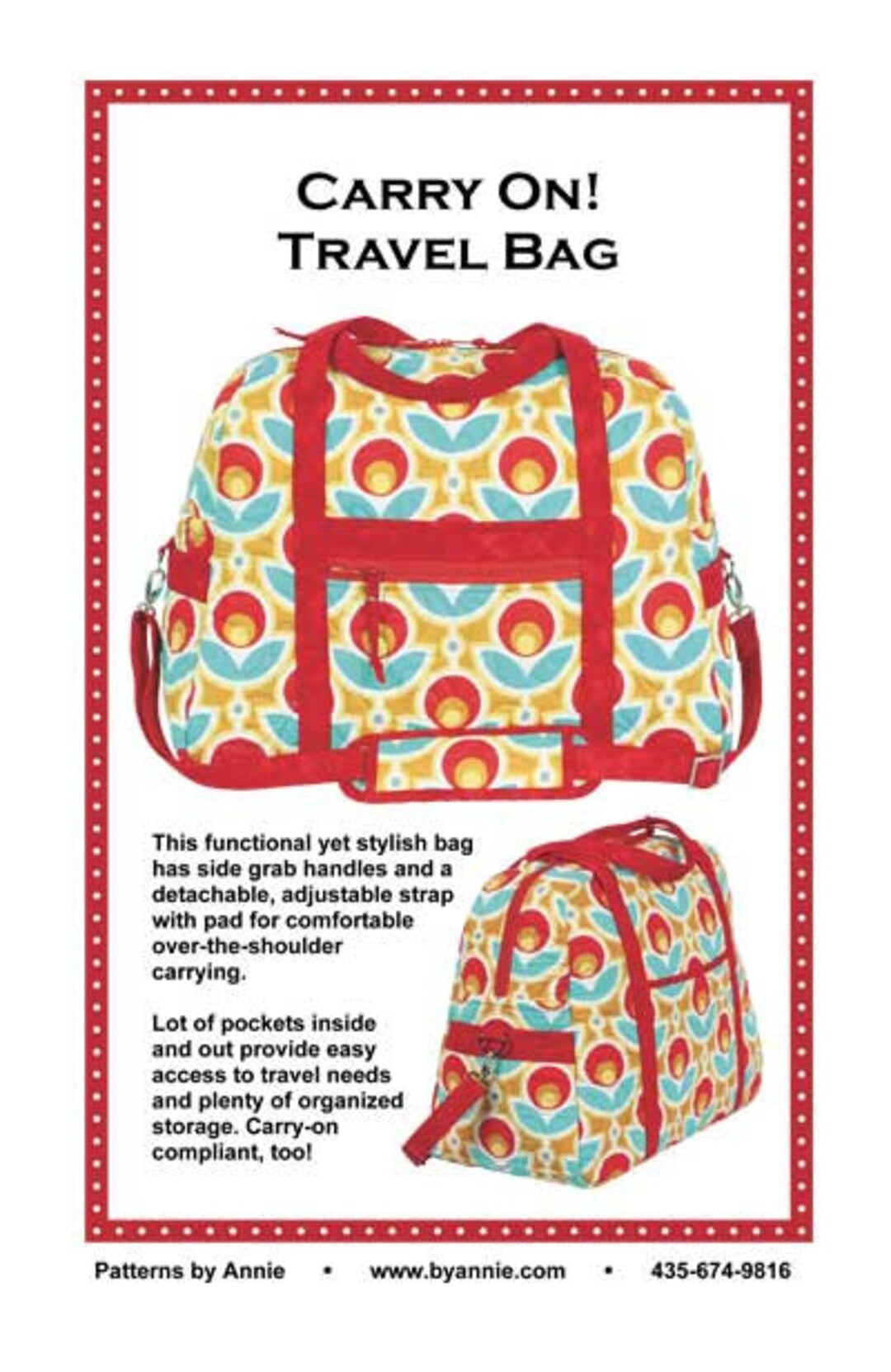 Carry on Travel Bag, Patterns by Annie, Pattern Booklet - Etsy