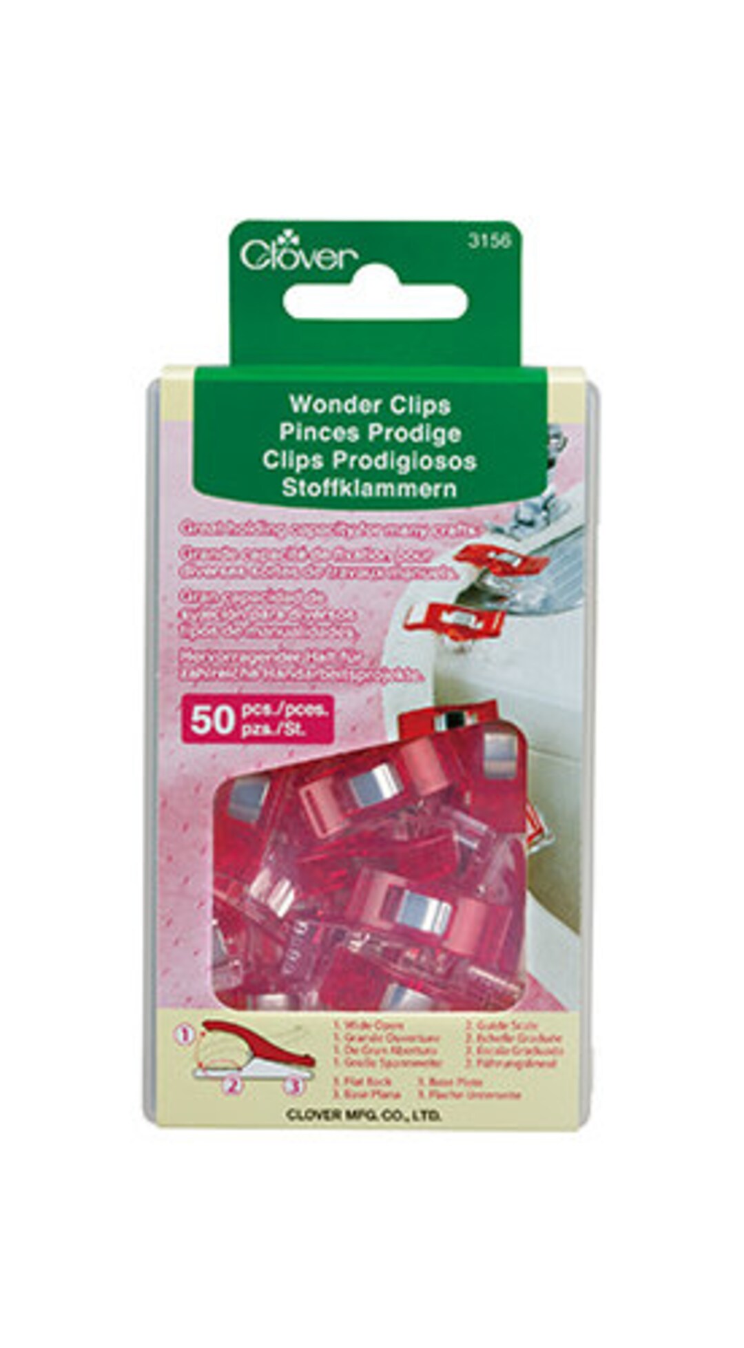 ORIGINAL Clover Wonder Clips - Regular Size, Box of 50 Clips, Red - Etsy
