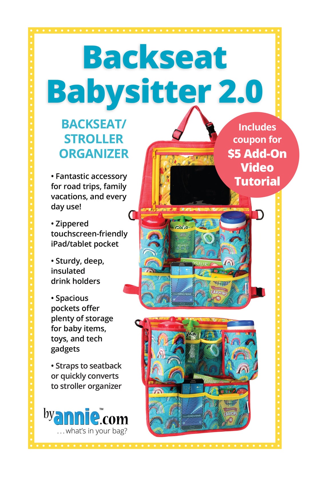 Backseat Babysitter 2.0, Backseat/stroller Organizer, Patterns by Annie ...