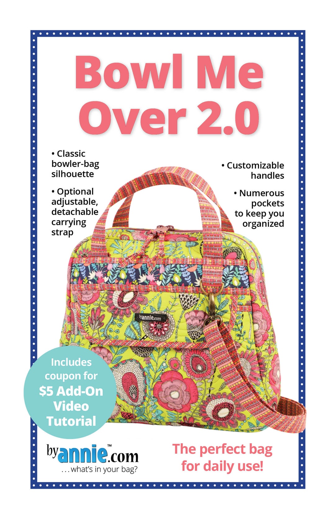 Bowl Me Over 2.0, Classic Bowler-bag Silhouette, Patterns by Annie - Etsy