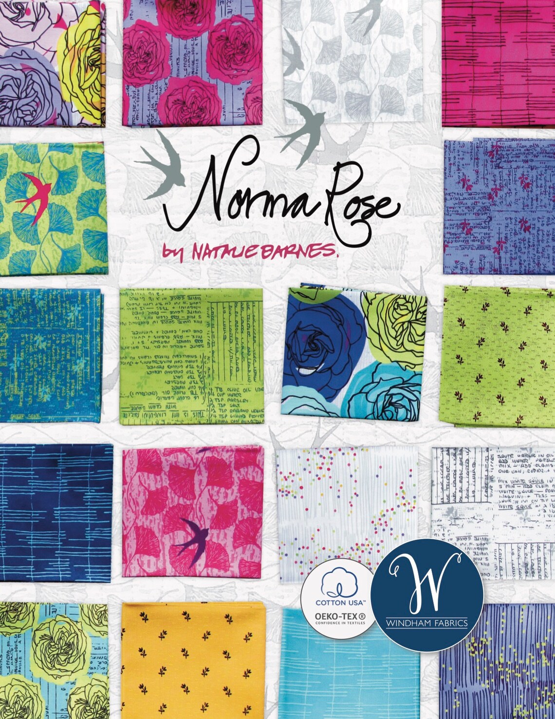 Norma Rose Songbirds in Acid Green by Natalie Barnes Windham - Etsy