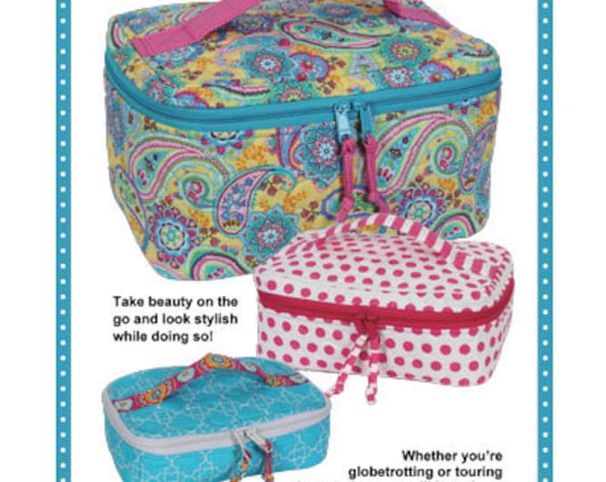 All Aboard Train Case Trio Sewing Pattern - PAPER PATTERN - Tote Bag ...