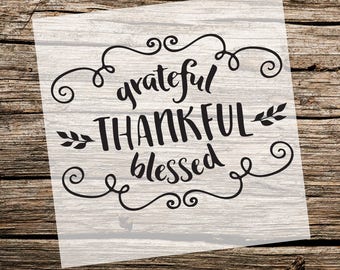 Blessed stencil | Etsy