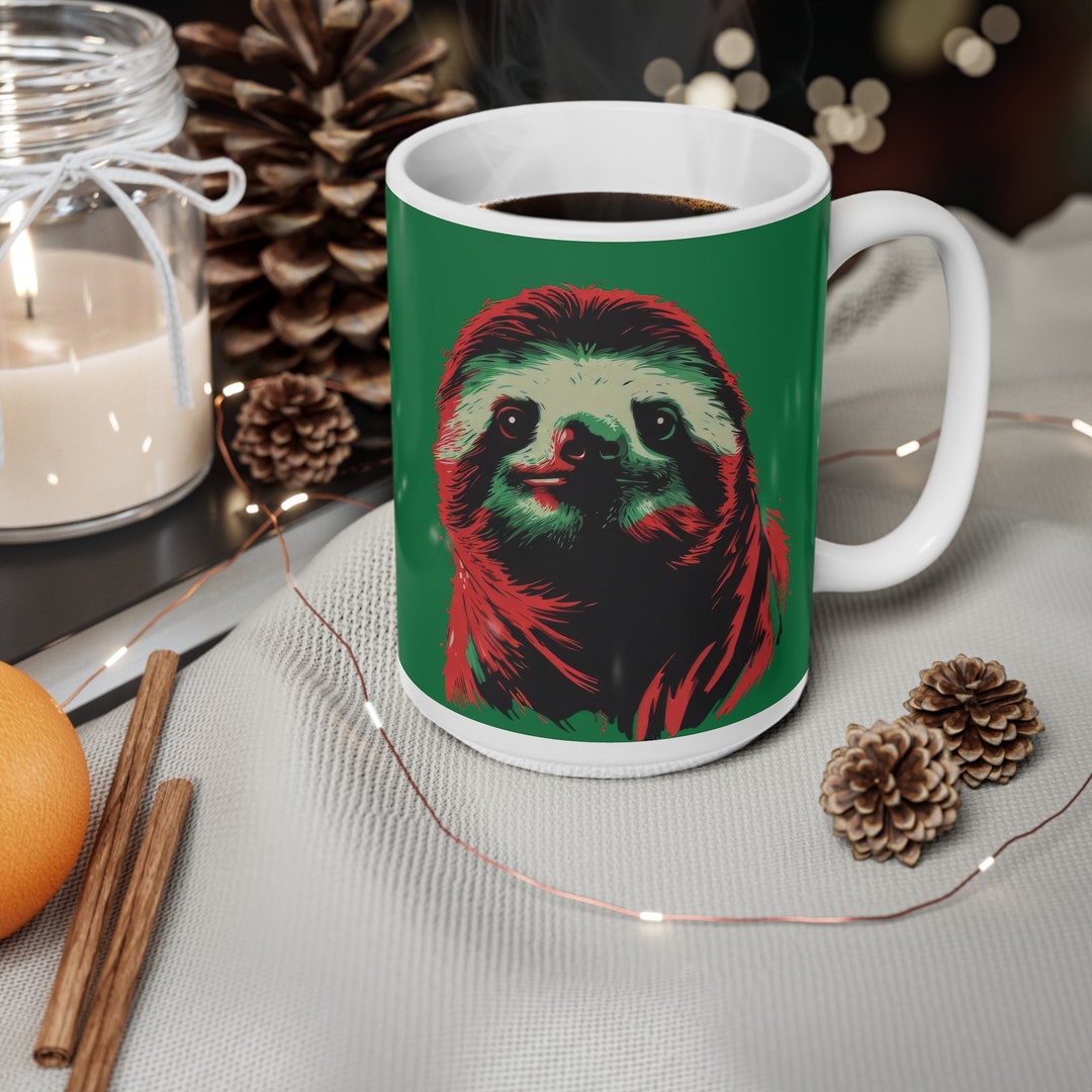Sloth Ceramic Coffee Cups, 11oz, 15oz - Etsy