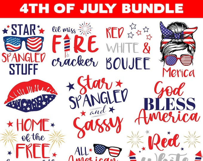 4th of July SVG Bundle July 4th SVG Fourth of July Svg - Etsy