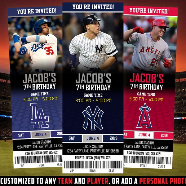 Baseball Ticket - Etsy