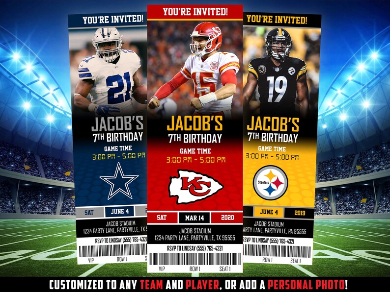 football-ticket-invitation-nfl-ticket-invite-football-themed-etsy