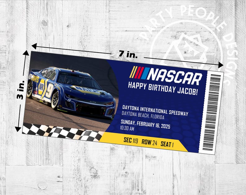 Custom NASCAR Ticket, Racing Souvenir (digital or Printed) - Etsy