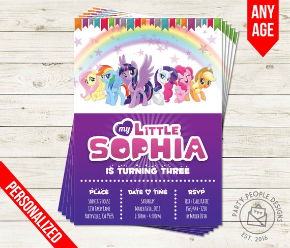 My Little Pony Party Invitations
