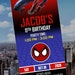 Spiderman Ticket Invite, Marvel Themed Invite, Spider Man Birthday ...