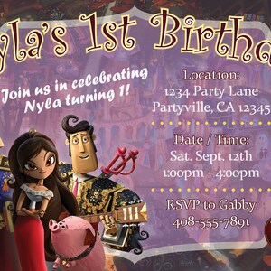 Book of Life Birthday Invitation, Personalized Party Invite (PDF, JPEG ...