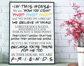 Friends TV Show Themed Printable Wall Art Friends in This - Etsy