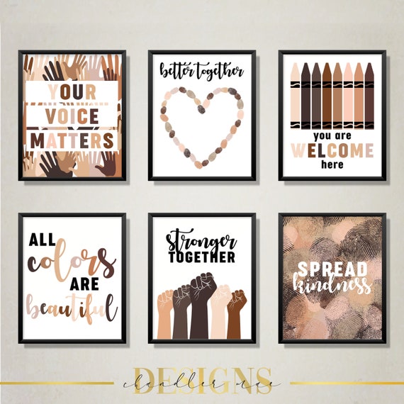 Better Together Printable Wall Art Set Diversity Posters | Etsy Canada