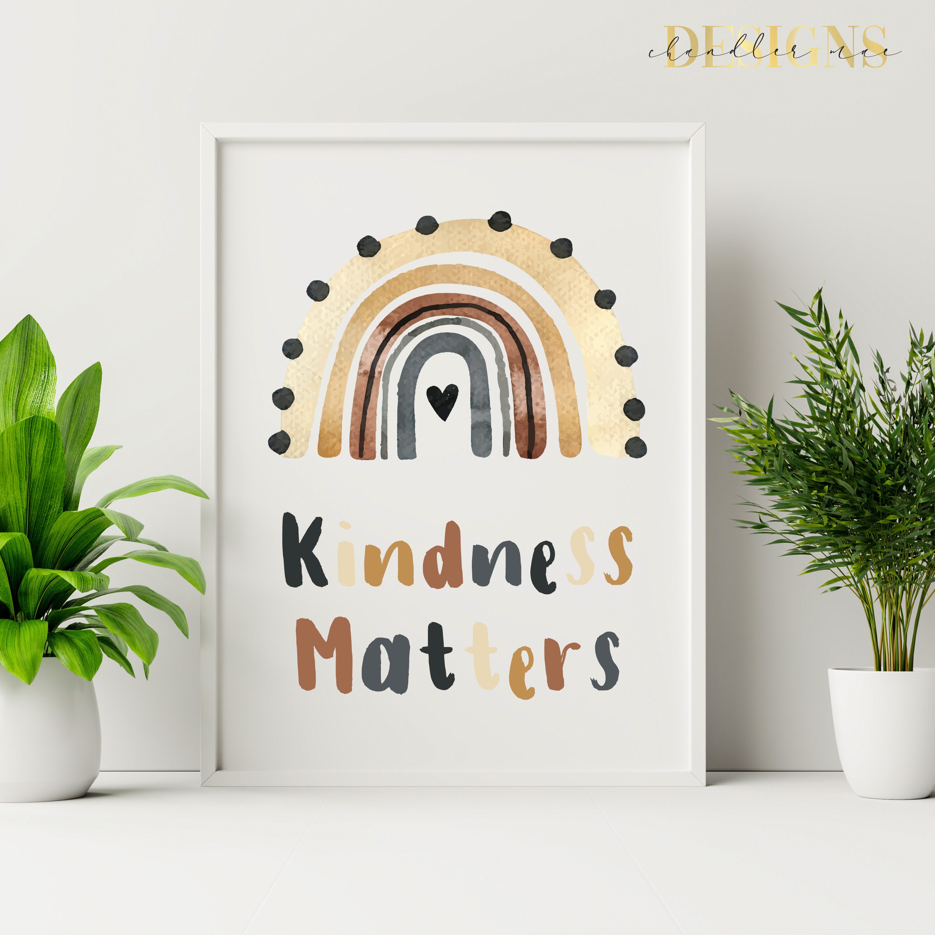 Kindness Matters Printable Wall Art Set Be A Nice Human - Etsy