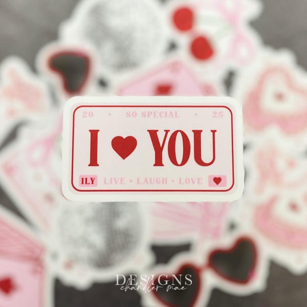 I Love You License Plate - Etsy