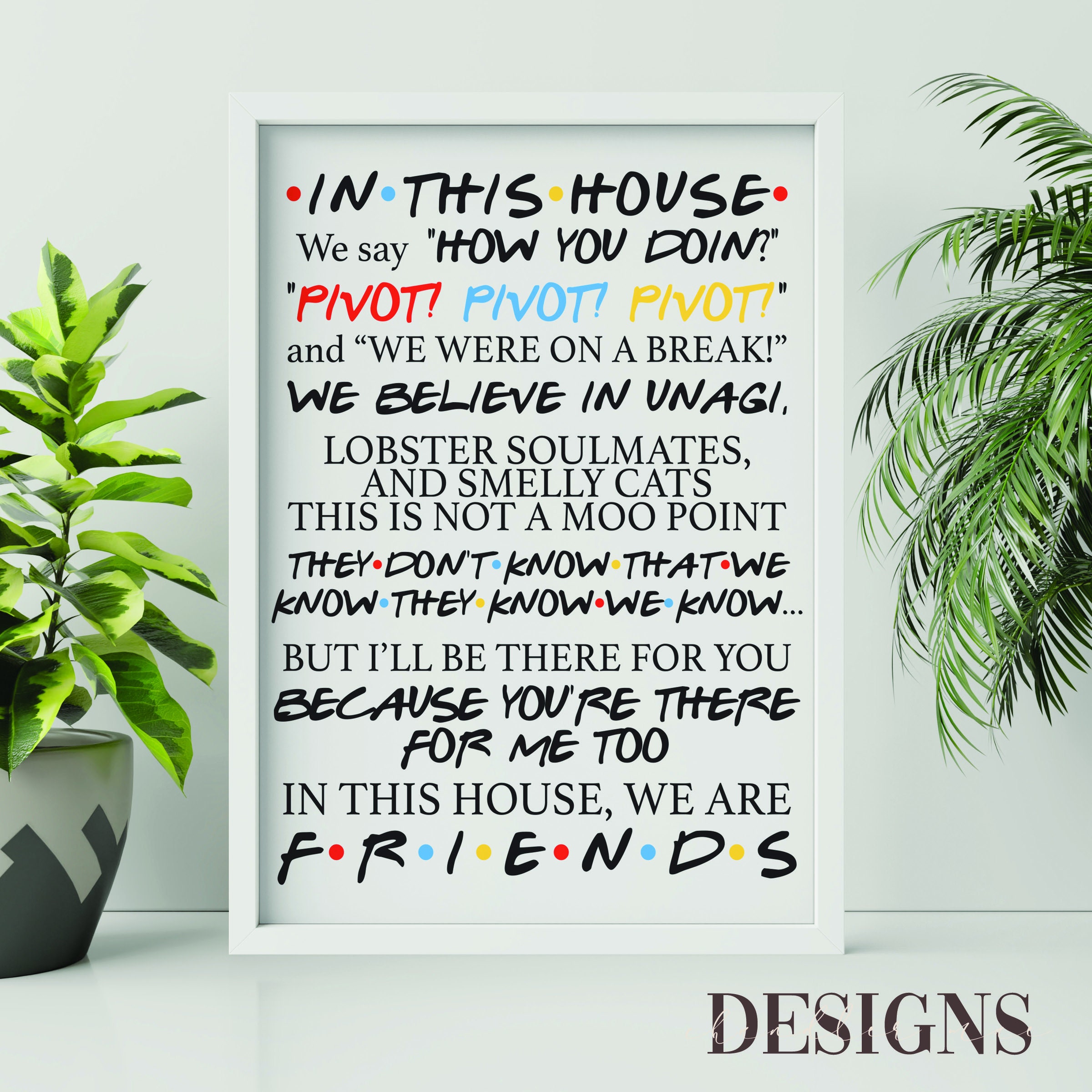 Friends TV Show Themed Printable Wall Art Friends in This - Etsy Australia