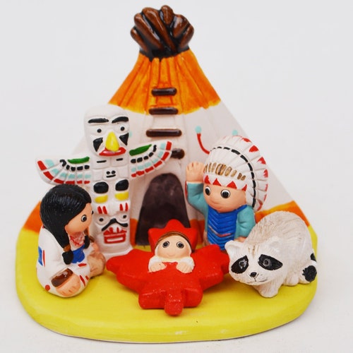 Native Canadian Nativity Scene Handmade in Clay 1 Block | Etsy