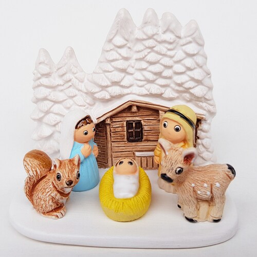 Saami Nativity Scene Handmade in Clay 1 Block - Etsy