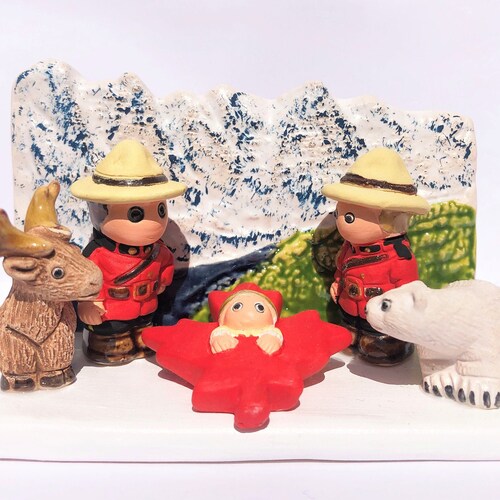 Native Canadian Nativity Scene Handmade in Clay 1 Block | Etsy