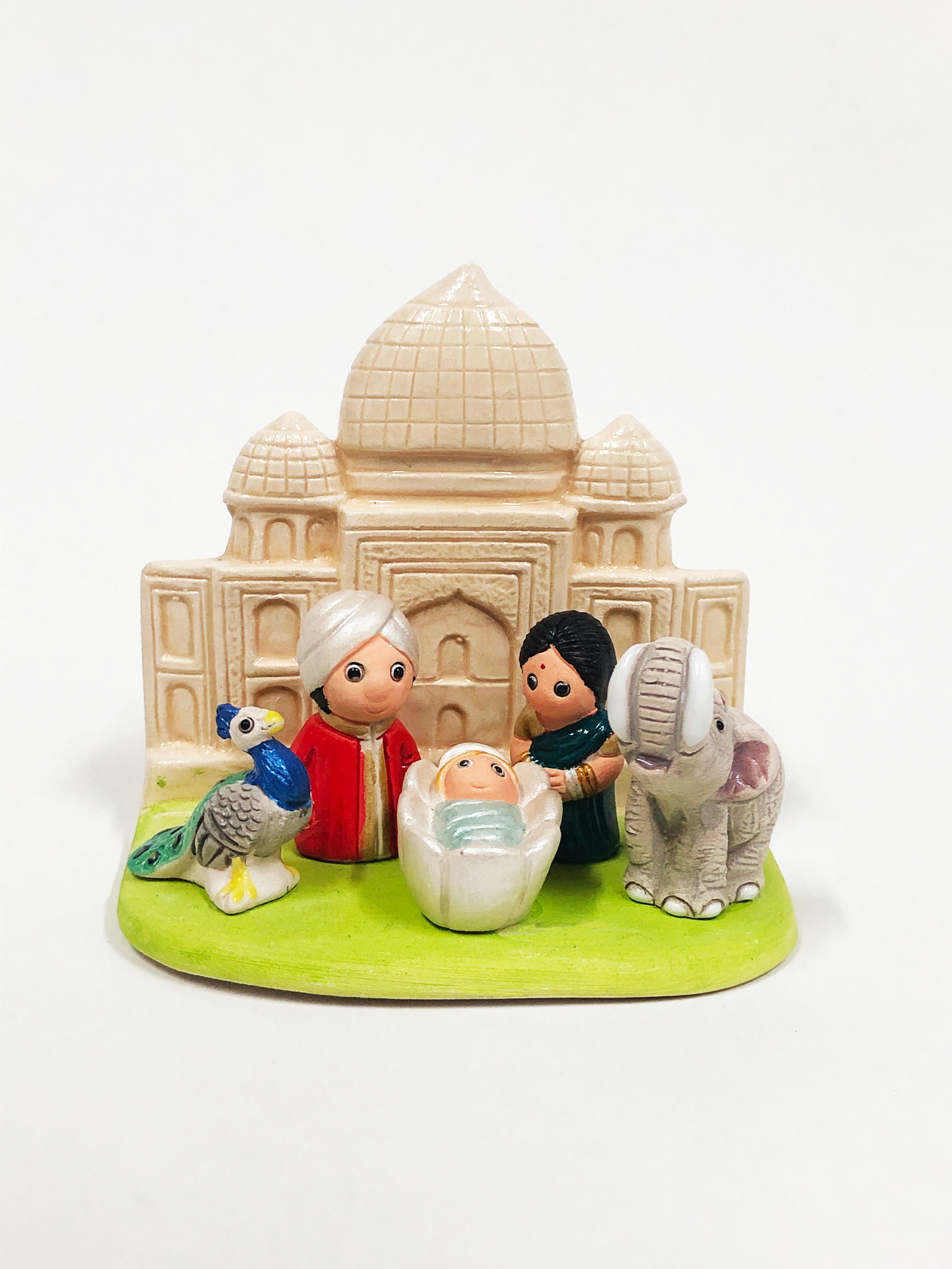 Indian B Nativity Scene Handmade in Clay 1 block | Etsy