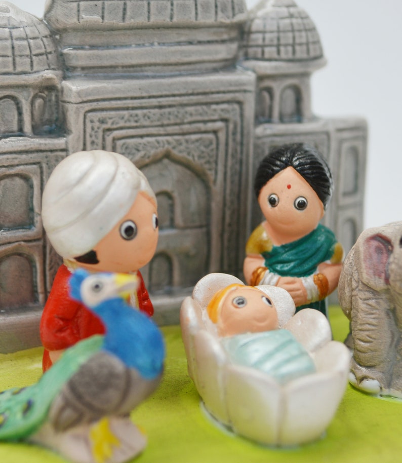 Indian b Nativity Scene Handmade in Clay 1 - Etsy