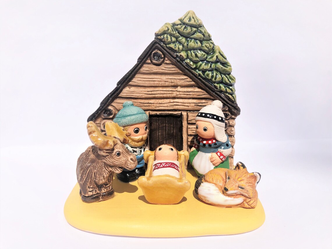 Norwegian Nativity Scene Handmade in Clay 1 Block - Etsy