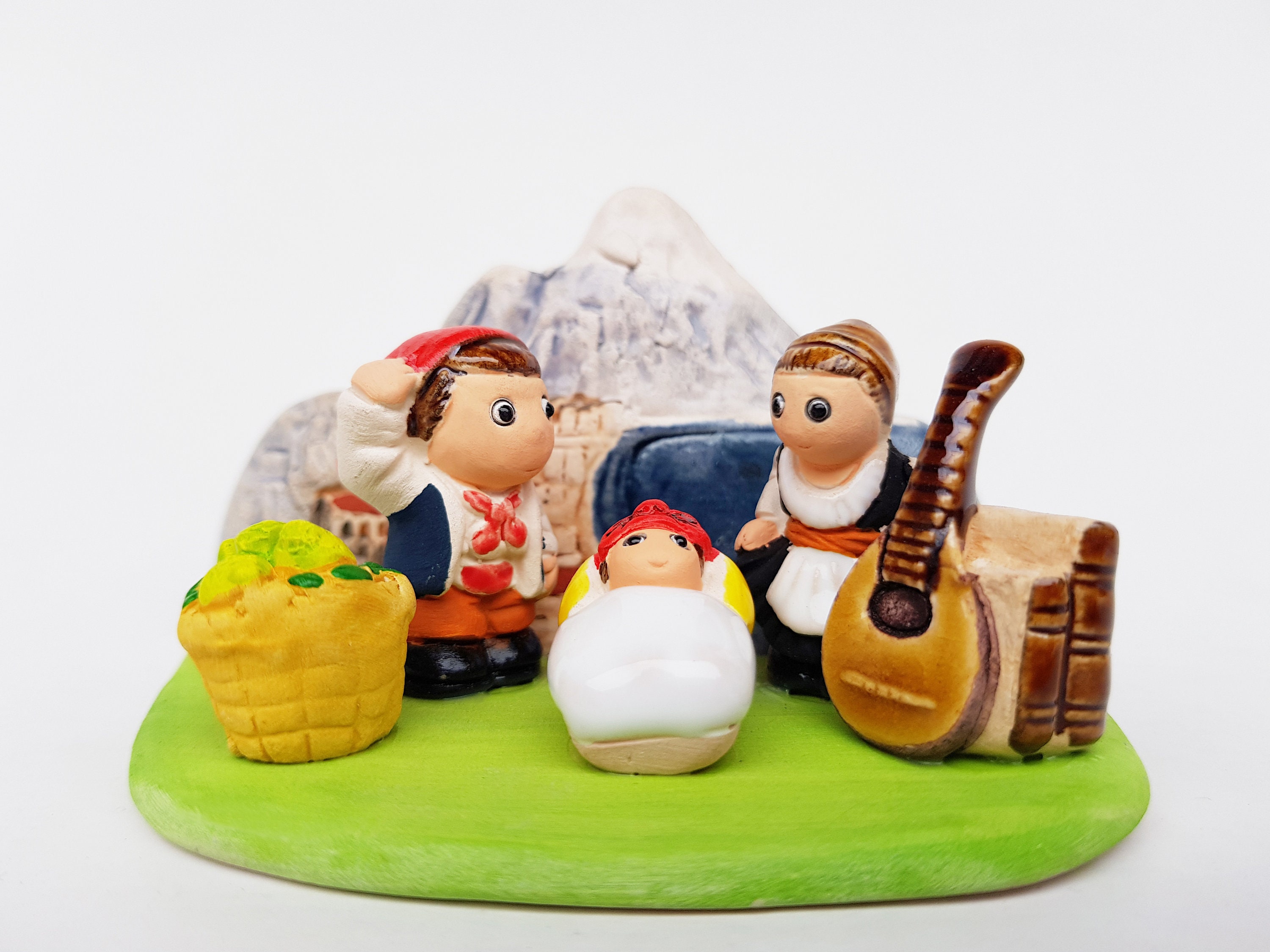 Neapolitan Nativity Scene Handmade in Clay 1 block | Etsy