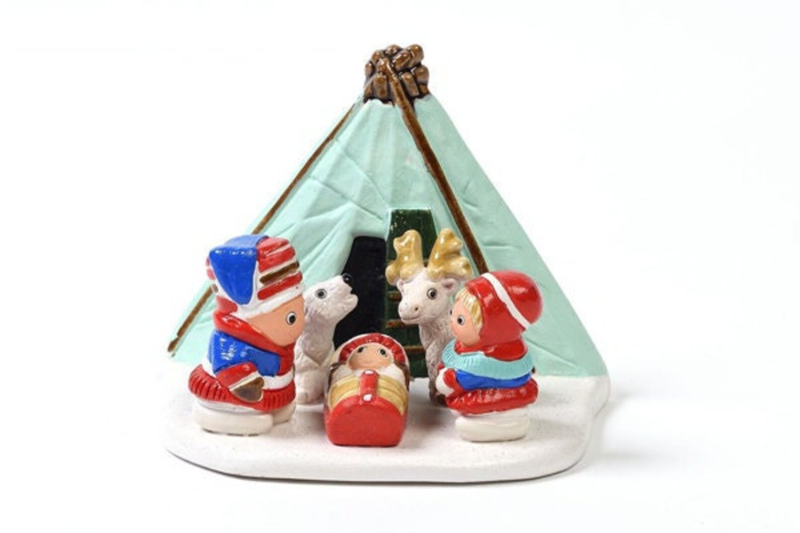 Saami Nativity Scene Handmade in Clay 1 Block - Etsy