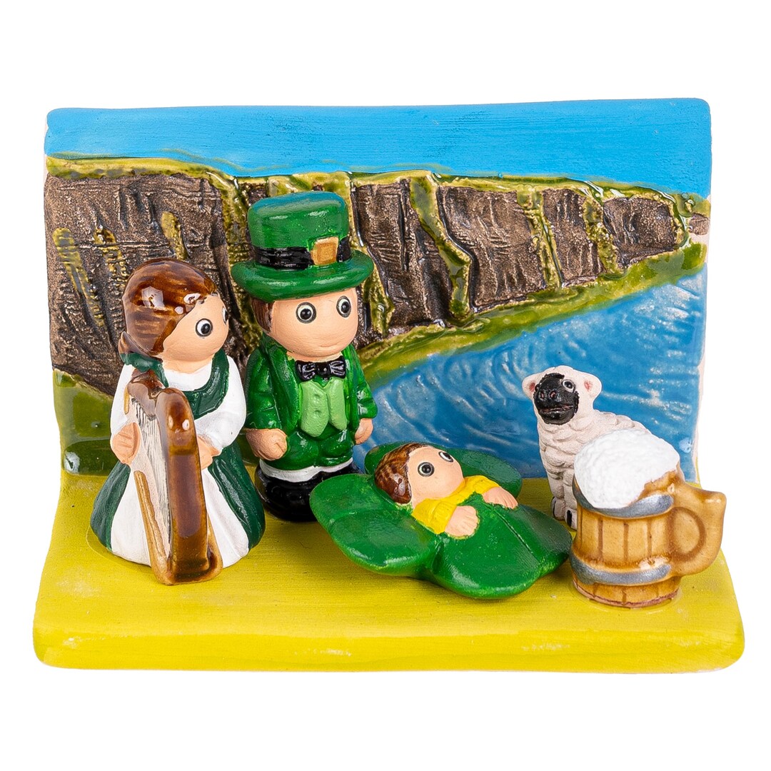 Irish Nativity Scene - Handmade in Clay - 1 Block - 3.3"x2.2"x2.2" High ...