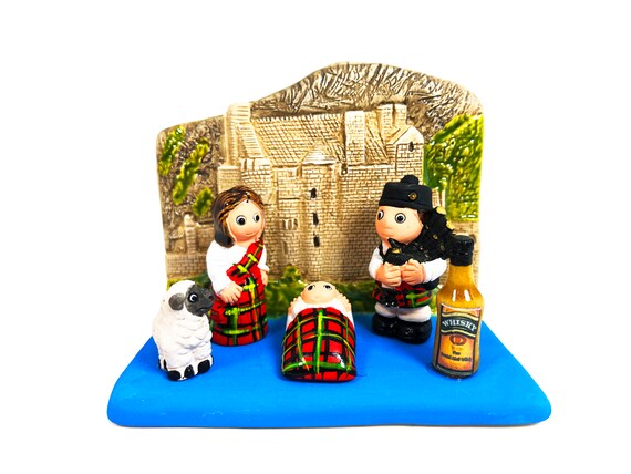 Scottish Nativity Scene Handmade in Clay 1 Block - Etsy