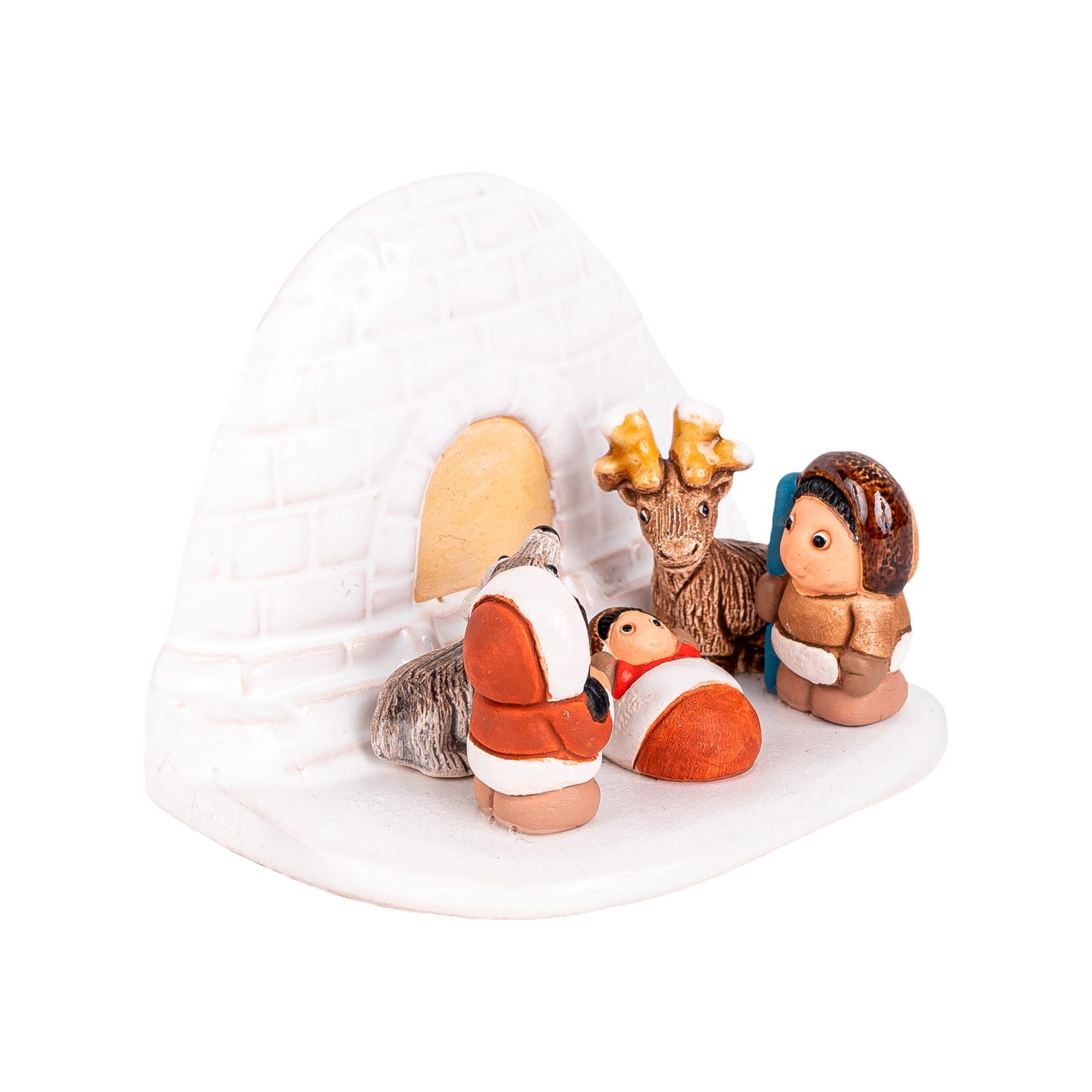 Artic Igloo Nativity Scene - Handmade in Clay - 1 Block - 3.8"x2.2"x2.9 ...
