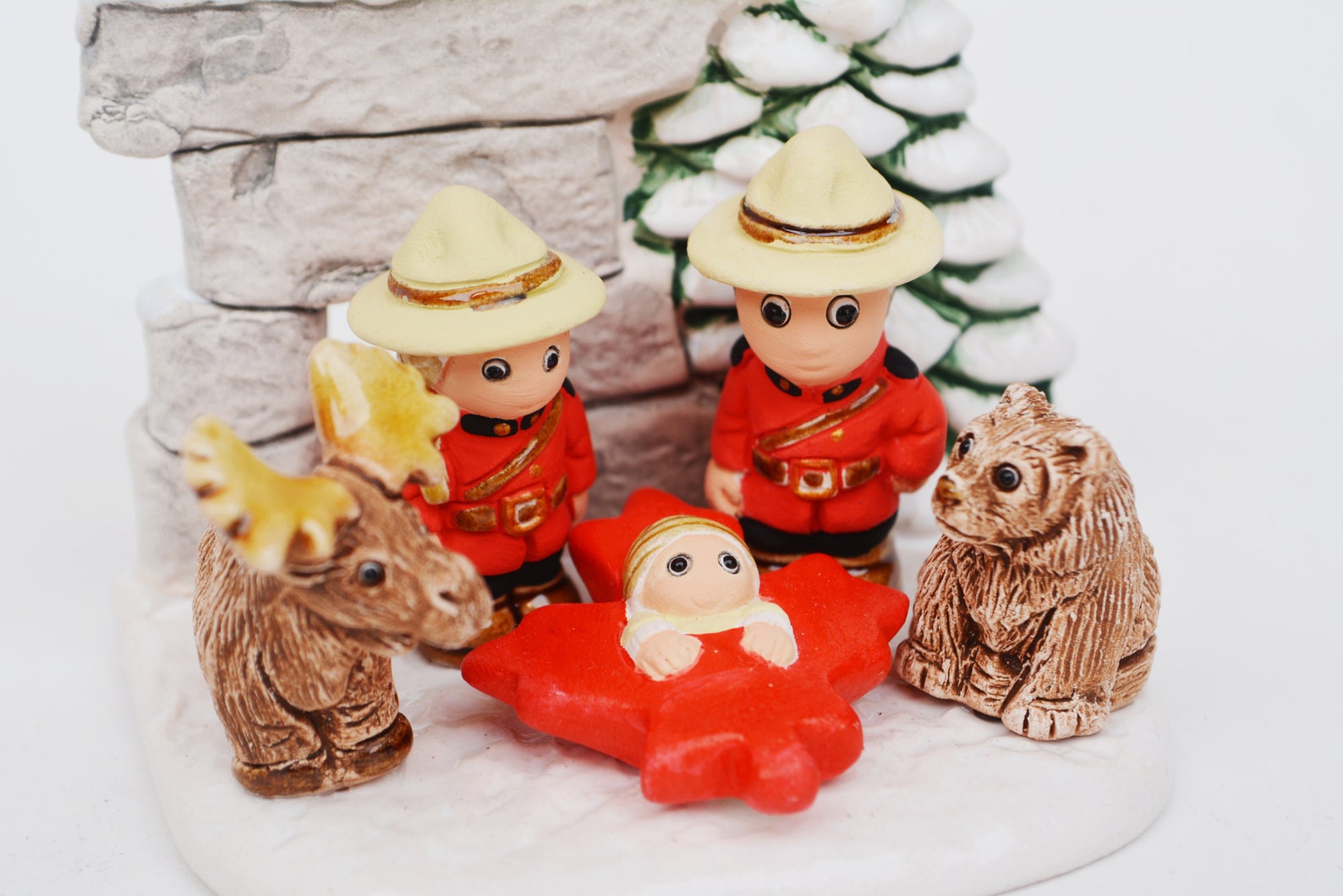 Canadian I Nativity Scene Handmade in Clay 1 Block - Etsy Canada