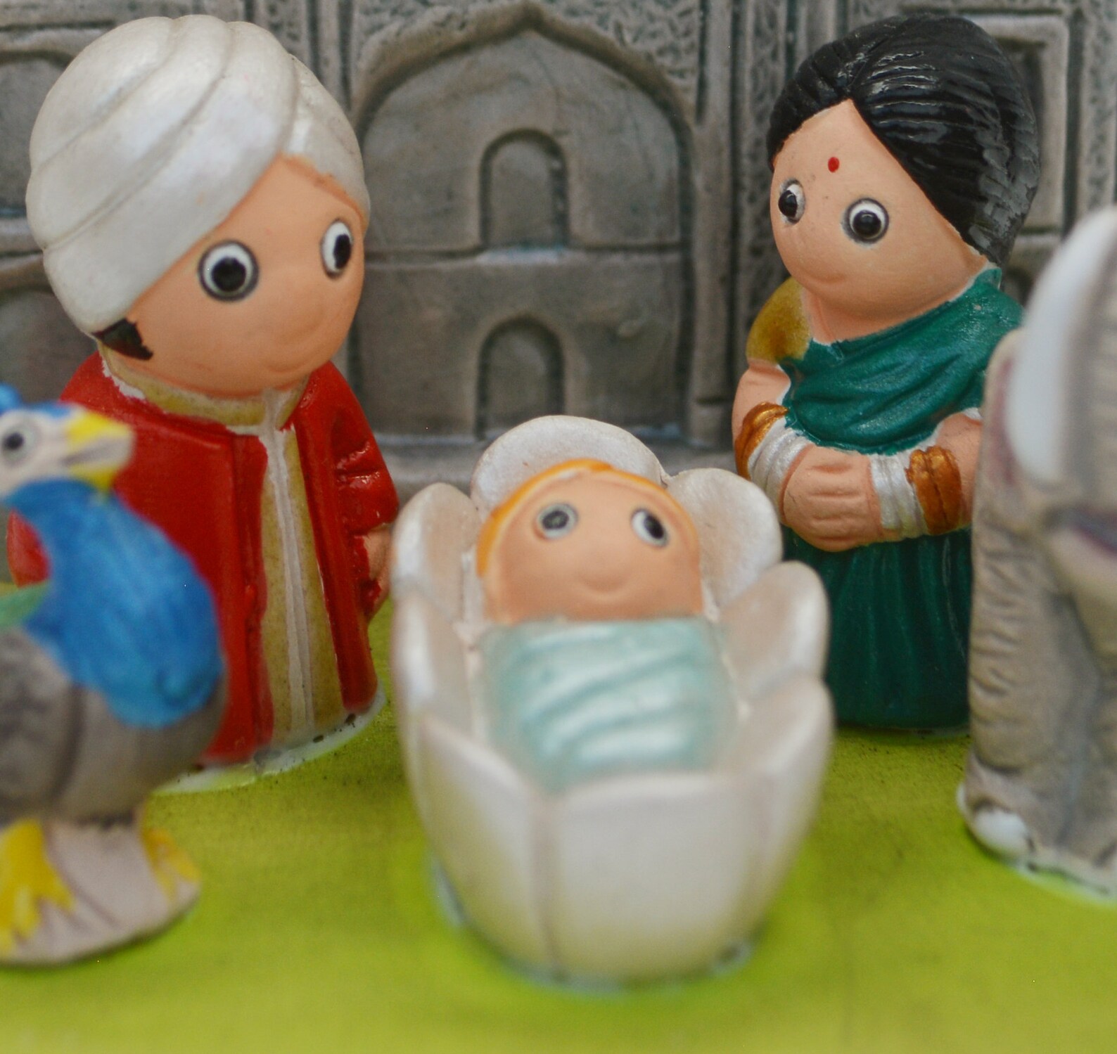 Indian b Nativity Scene Handmade in Clay 1 - Etsy