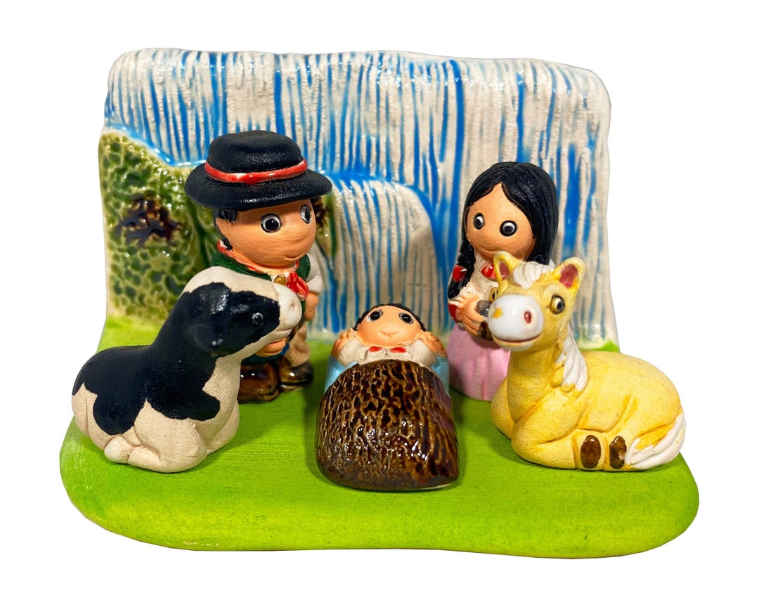 Argentinian Nativity Scene - Handmade in Clay - 1 Block - 3.1"x2"x3.1 ...