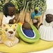Brazilian Nativity Scene Handmade in Clay 1 Block 3.3x2.2x2.2 High ...