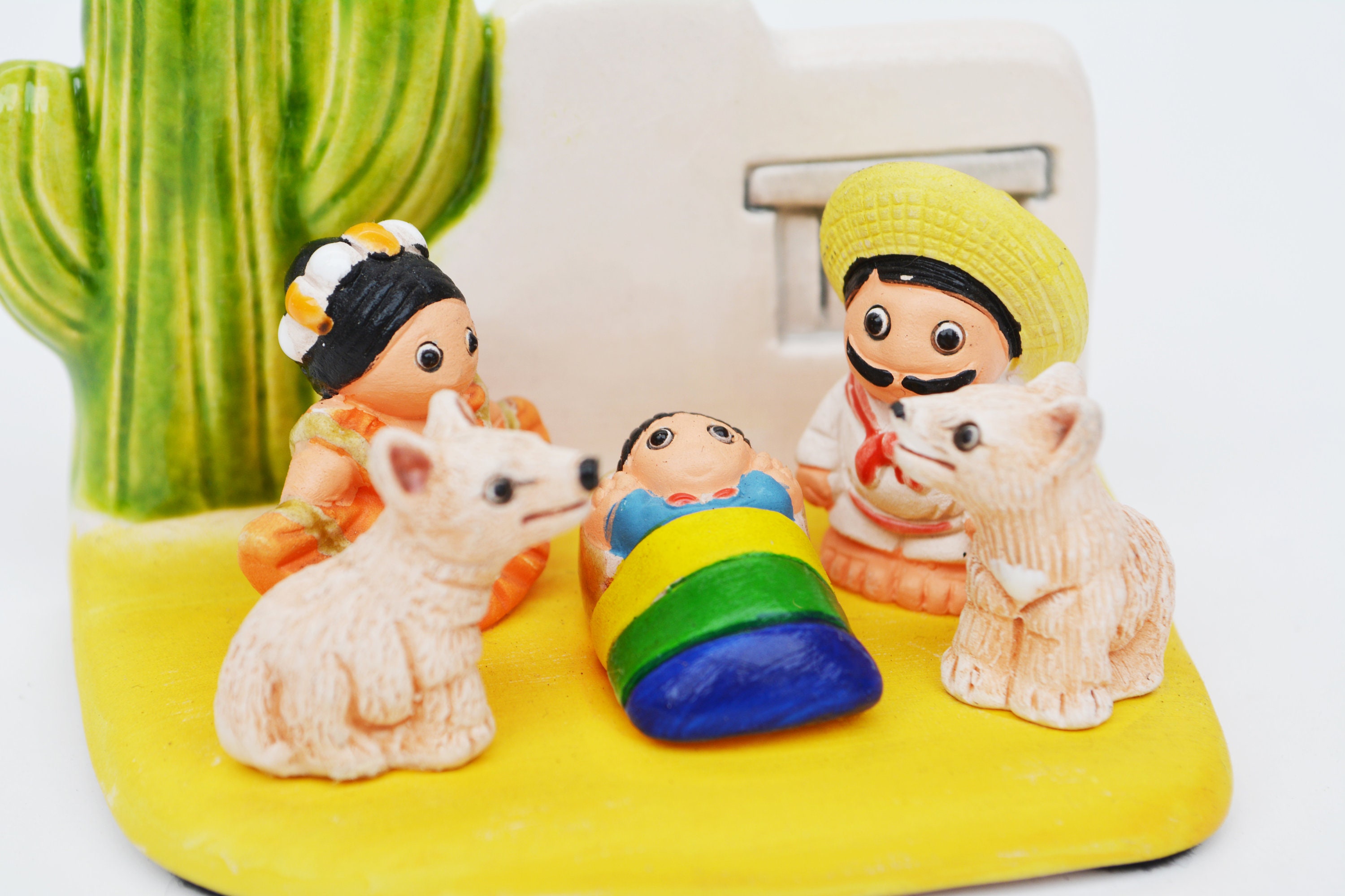 Mexican a Nativity Scene Handmade in Clay 1 - Etsy