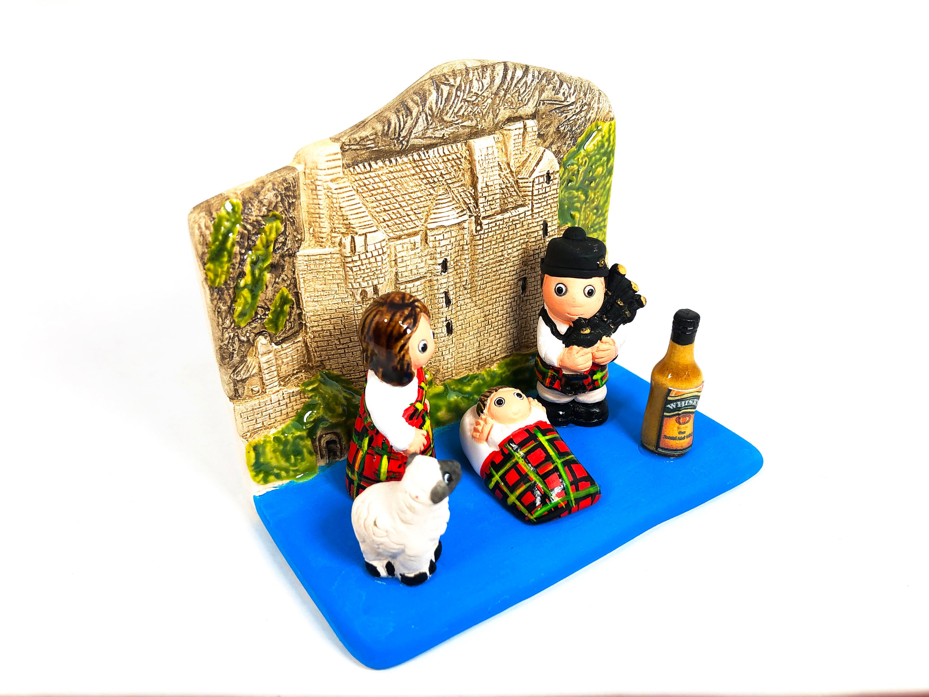 Scottish Nativity Scene Handmade in Clay 1 Block - Etsy