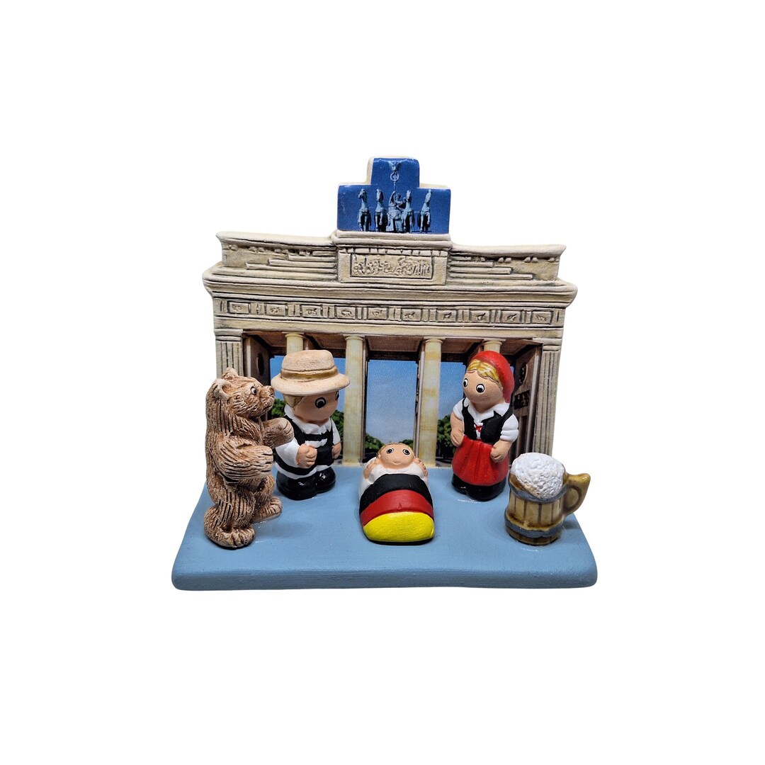 German II Nativity Scene – Handmade in Clay – Brandenburg Gate – Berlin ...